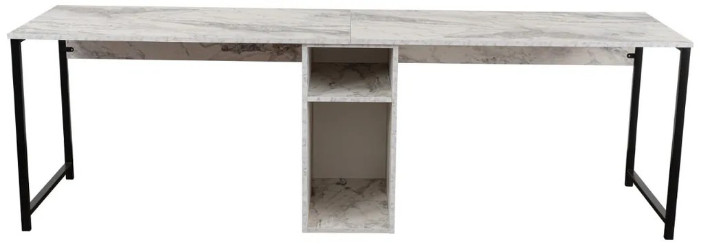 Designový psací stůl Geillis 240 cm vzor mramor frézie