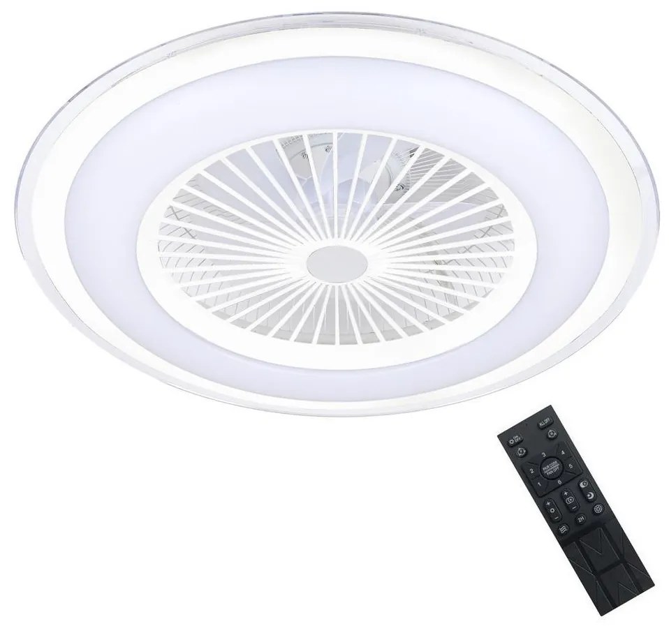 Brilagi Brilagi - LED Stmívatelné svítidlo s ventilátorem RONDA LED/48W/230V bílá + DO BG0370