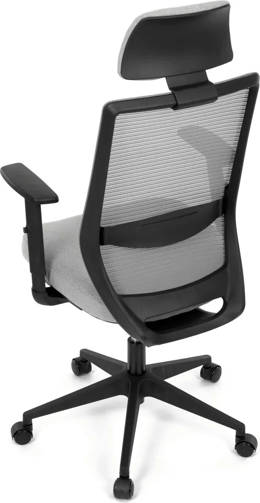 Ergonomická kancelářská židle AURELIE - šedá síťovina