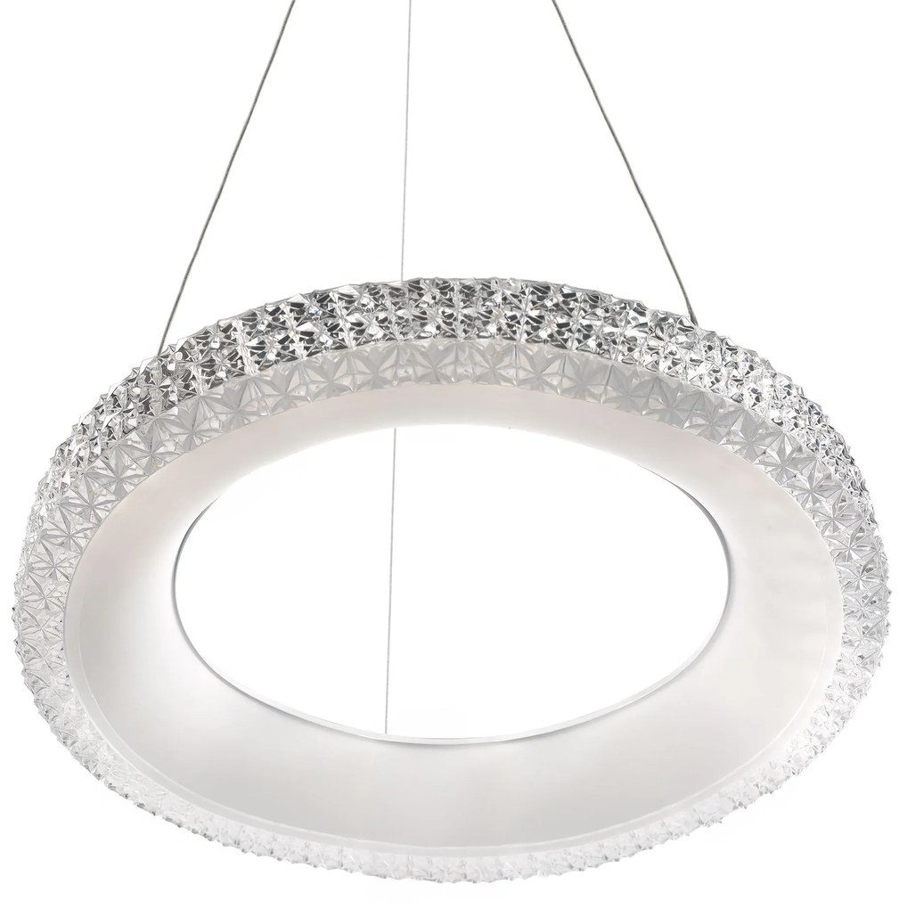 Toolight Závěsné LED osvětlení Crystal LE12 MS002-CP růžová zlatá 60 cm