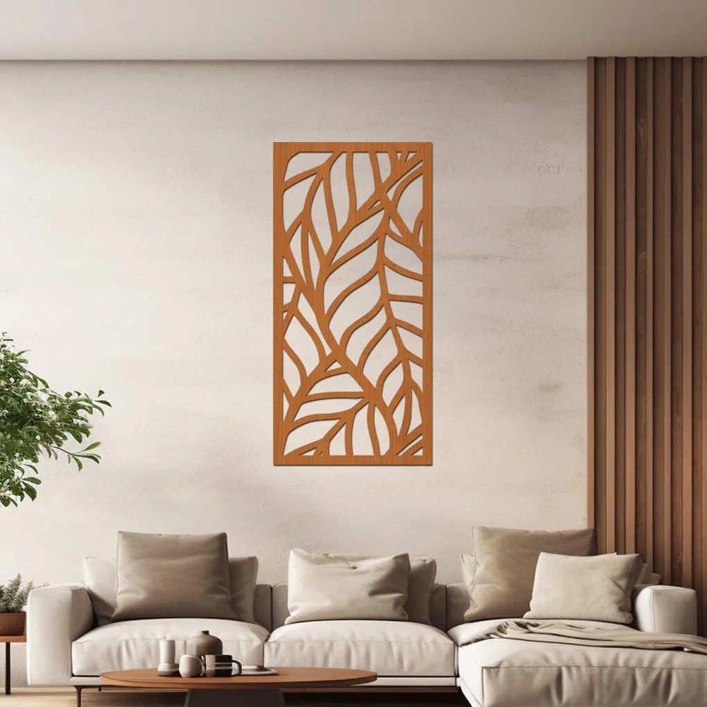 dřevo života Dekorační panel LEAF Zvolte rozměr (cm): 30x60, Zvolte barvu dekoru: Černá