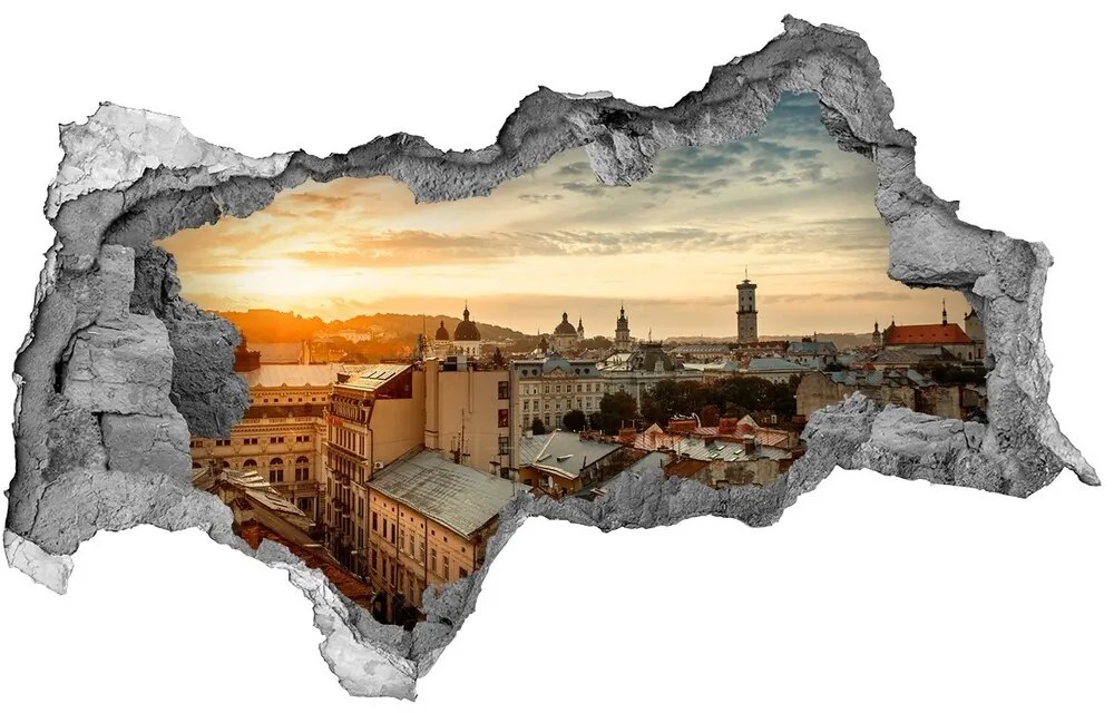 Wallmuralia Fototapeta díra na zeď 3D Východ slunce Lvov 95x73 cm