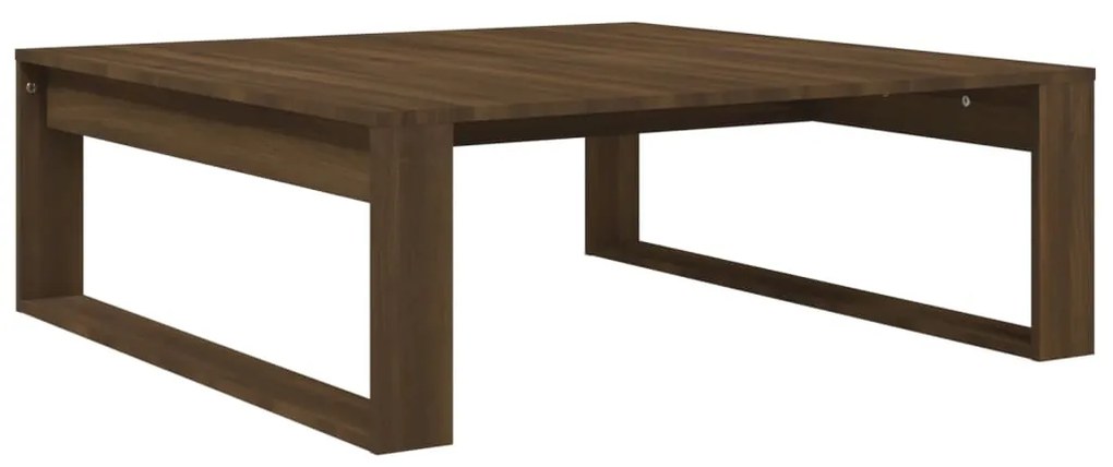 Konferenční stolek hnědý dub 100 x 100 x 35 cm kompozitní dřevo - Default Title