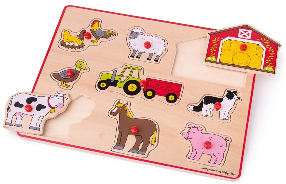 Bigjigs Toys Vkládací puzzle Farmářský statek