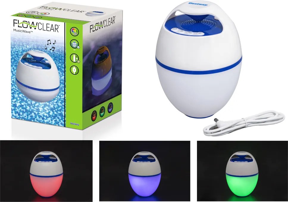 LEAN Plovoucí Bluetooth LED reproduktor Bestway 58700