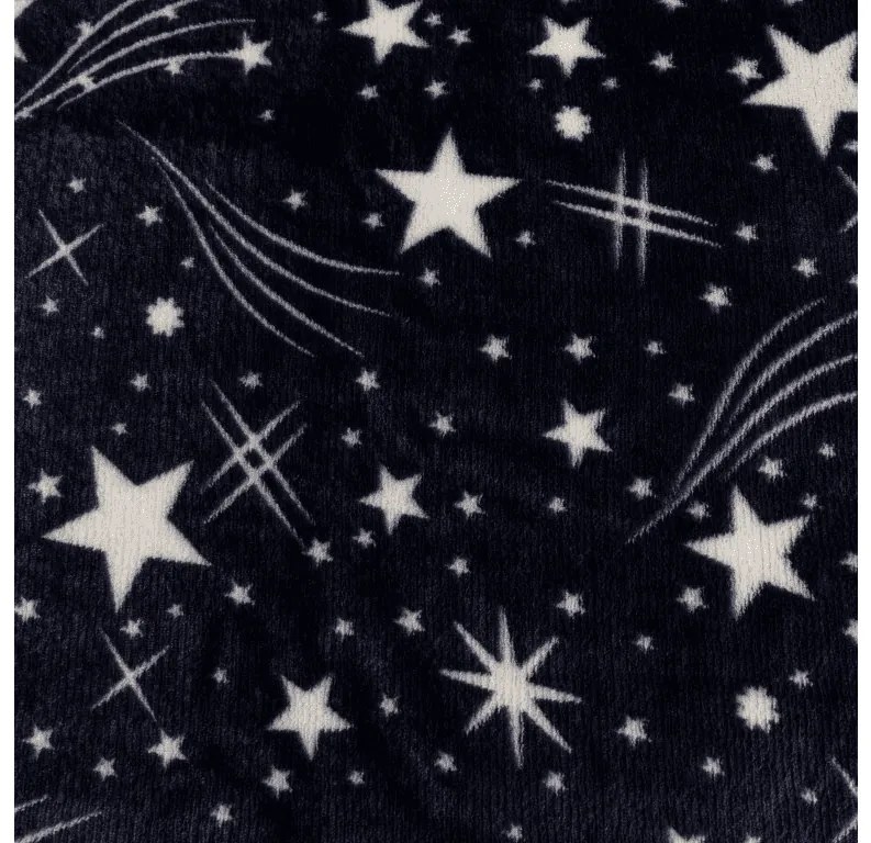 Mikroplyšové povlečení STARLIGHT tmavě modré Rozměr povlečení: 2 ks 70 x 90 cm | 200 x 220 cm
