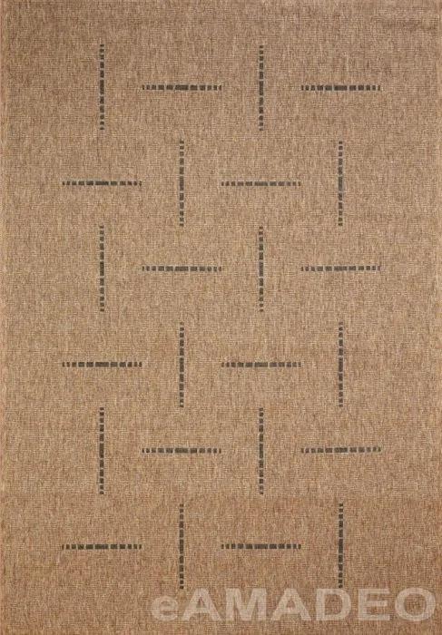Kusový koberec FLOORLUX 20008 - hnědý/černý