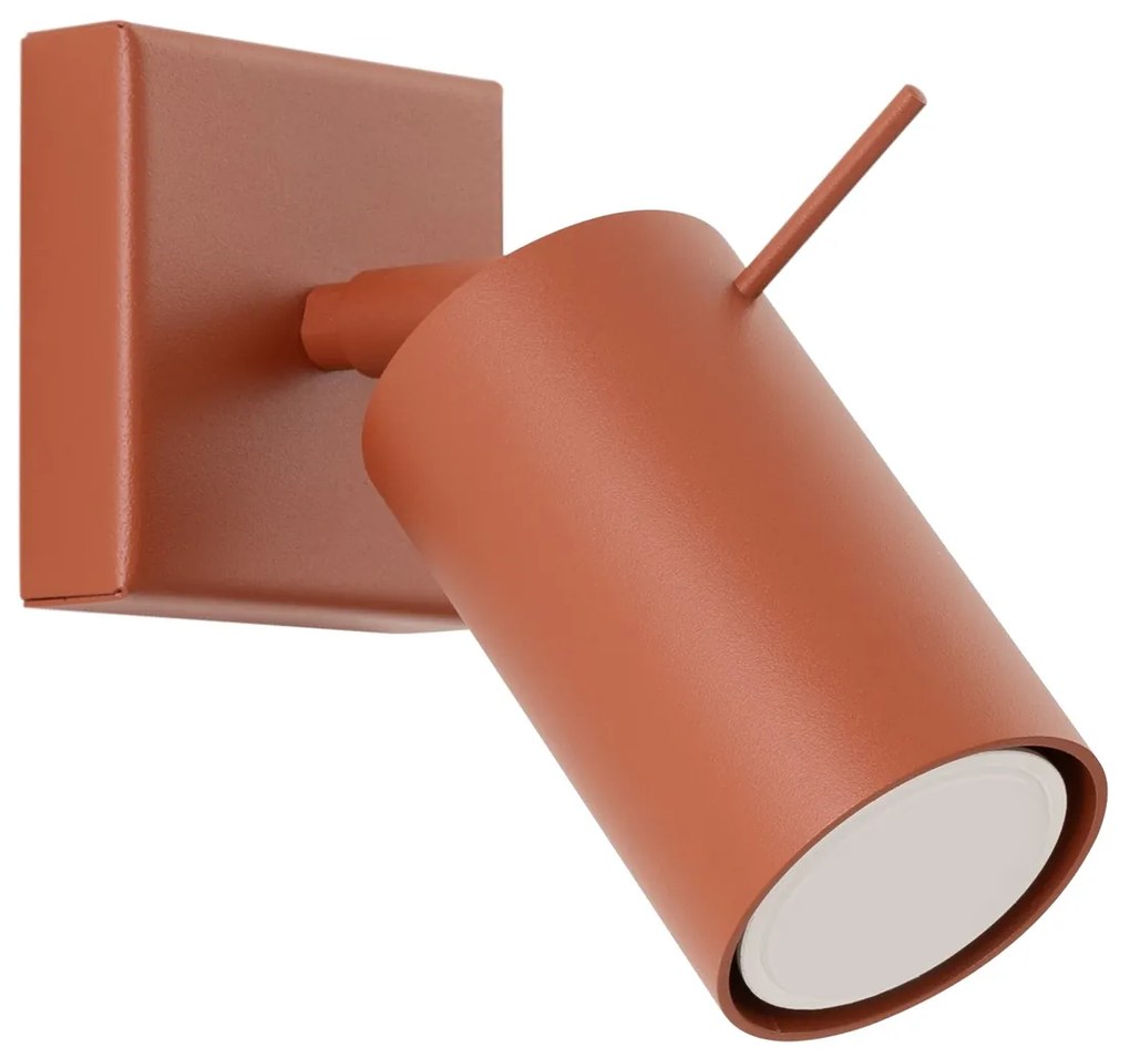 Bodové svítidlo Ring, 1x oranžové kovové stínítko, (možnost polohování)