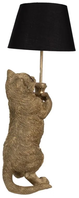 Stolní lampa ve tvaru zlaté kočky na dvou nohách – 31x24x62 cm
