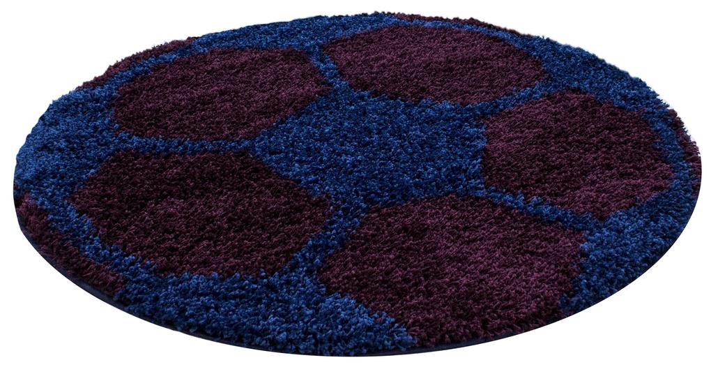 Ayyildiz Dětský Dětský kusový koberec FUN 6001, kulatý, Modrá Rozměr koberce: 100 cm KRUH