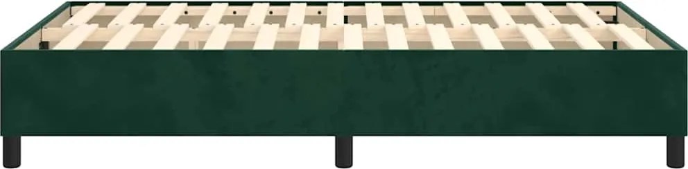 Rám postele s boxspringem tmavě zelená 120 x 200 cm samet 3121111