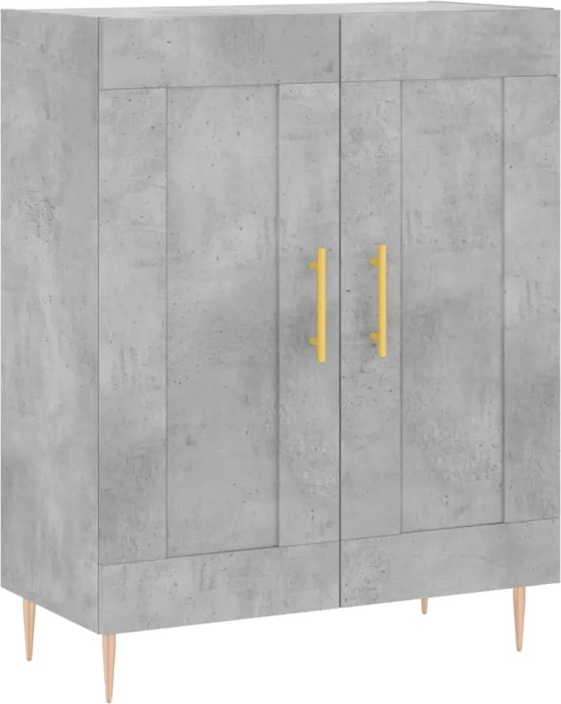 Skříň highboard betonově šedá 69,5x34x180 cm kompozitní dřevo 3195783