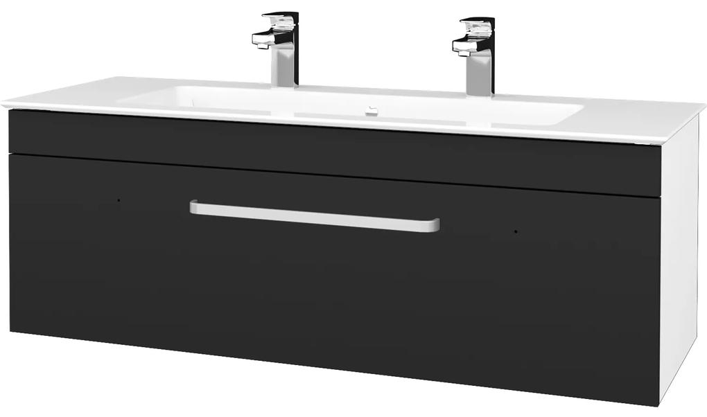 Dřevojas Koupelnová skříň ASTON SZZ 120 Varianta: N01 Bílá lesk / Úchytka T06 / N06 Lava