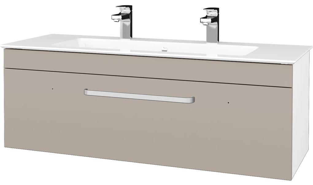 Dřevojas Koupelnová skříň ASTON SZZ 120 Varianta: M01 Bílá mat / Úchytka T05 / M01 Bílá mat