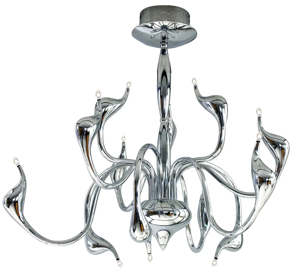 Designový lustr Snake 2 chrom