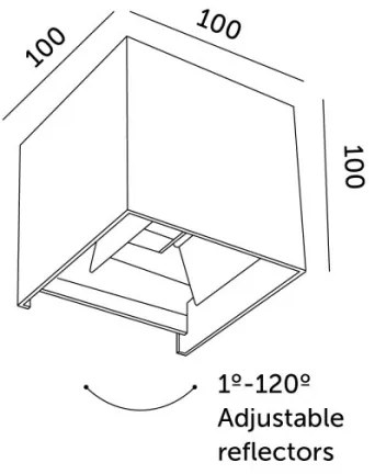 LED Venkovní nástěnné svítidlo QUERK 2xLED/3W/230V 3000K IP54 černá
