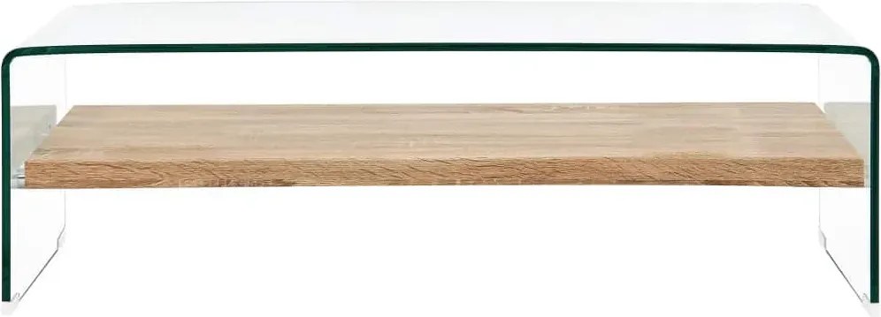Konferenční stolek čirý 98 x 45 x 31 cm tvrzené sklo 284743