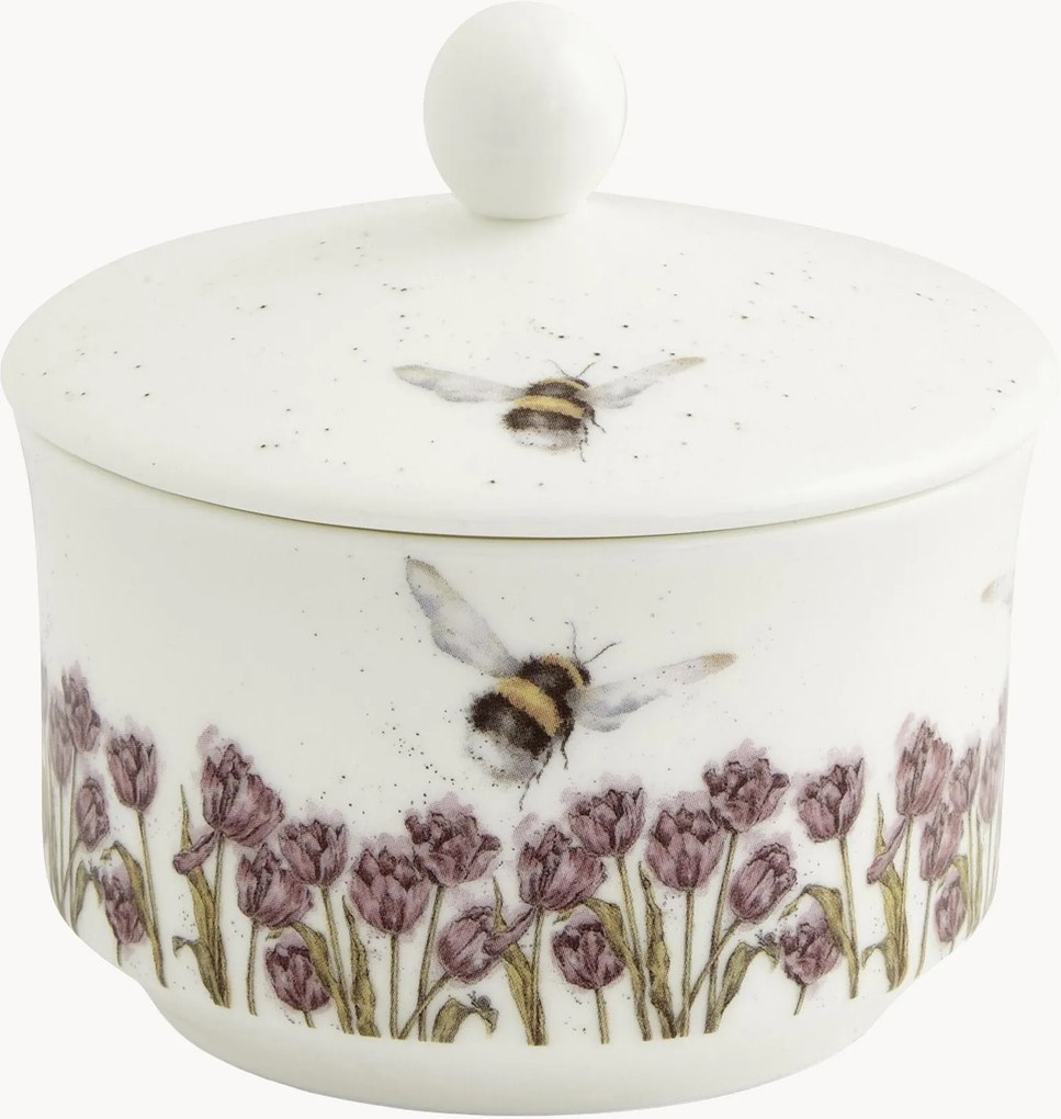 Cukřenka z kostního porcelánu Bumble Bee