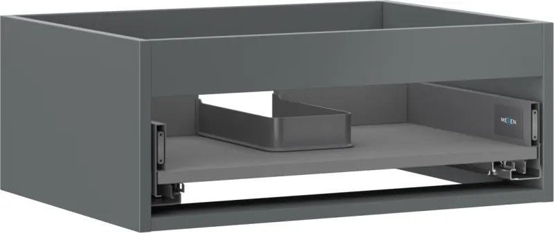 Mexen Box-A, závěsná skříňka 60 cm, 1 zásuvka, grafitová matná, 91AX0-0600-235-1-66