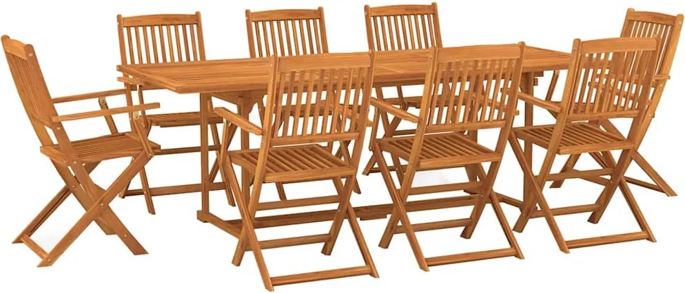 9dílný zahradní jídelní set 220x90x75 cm masivní akáciové dřevo 3086986