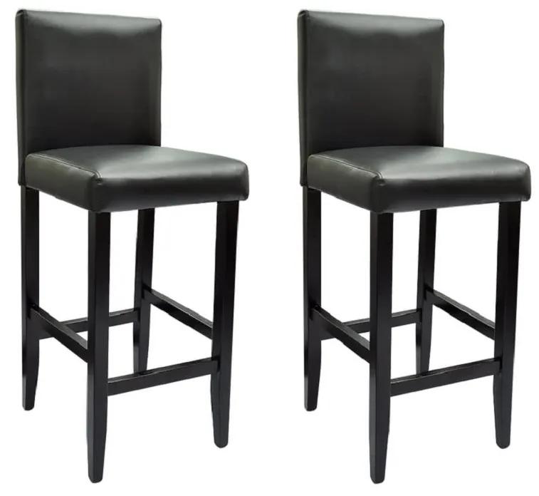 240071 vidaXL Barové stoličky 2 ks černé umělá kůže