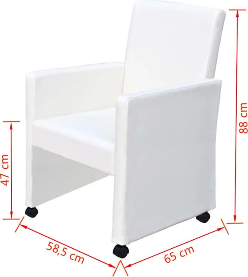 vidaXL Jídelní židle 4 ks umělá kůže [160185] Barva: Černá