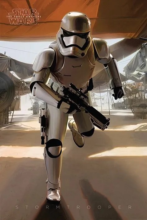Plakát, Obraz - Star Wars VII: Síla se probouzí - Stormtrooper Running, (61 x 91,5 cm)