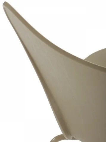 Jídelní židle cappucino plastová čtyřnohá kovová podnož CT-X7034 CAP
