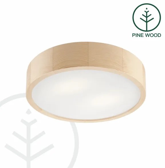 Stropní svítidlo NATURAL 2xE27/60W/230V pr. 37,5 cm borovice