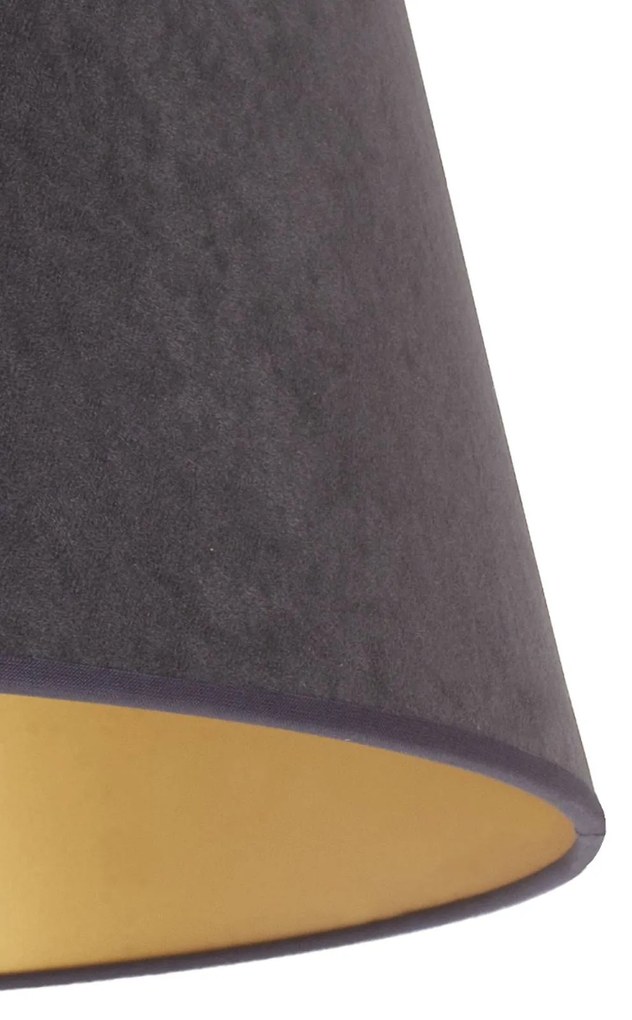 Stínidlo na lampu Cone výška 18 cm, grafit/zlatá