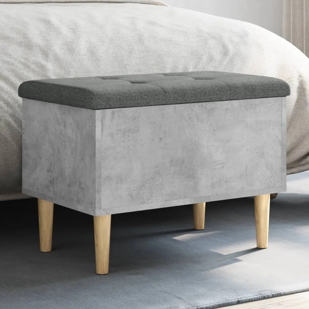 Úložná lavice betonově šedá 62 x 42 x 46 cm kompozitní dřevo - Default Title