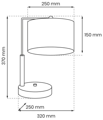 Stolní lampa ZIGGY 1xE27/60W/230V bílá/zlatá