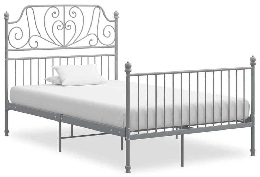 Rám postele šedý kov 120 x 200 cm,  324849 HangarStore.cz
