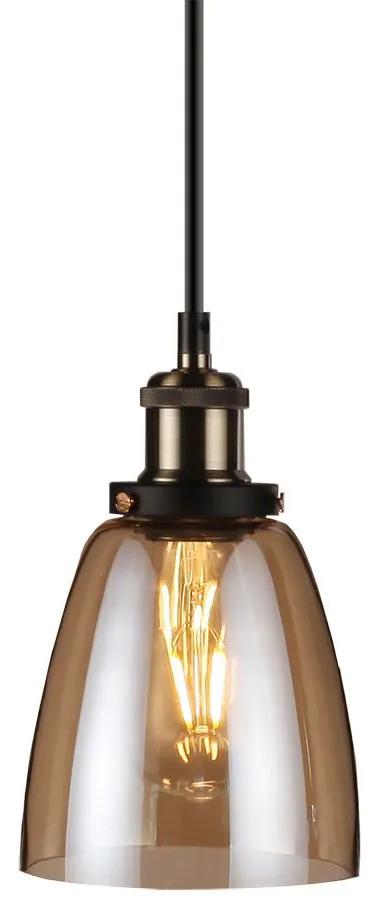 LED Solution Skleněný Amber lustr pro žárovku E27 ø140mm