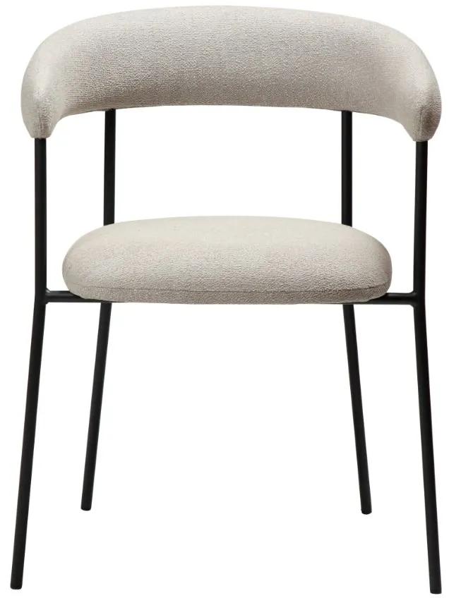 ​​​​​Dan-Form Světle šedá látková jídelní židle DAN-FORM Plenti s černou podnoží