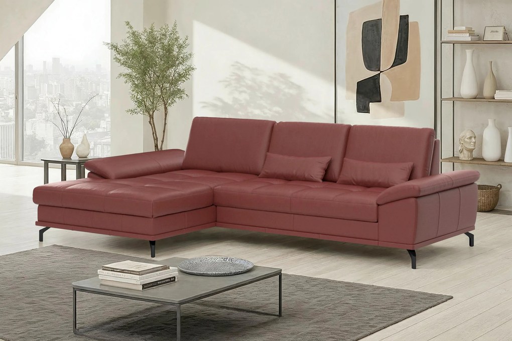 XXXLutz ROHOVÁ SEDAČKA, kůže, červenohnědá Sit & More - Sedací soupravy - 000144039744