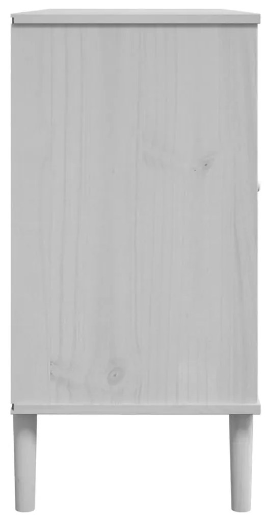 Příborník SENJA ratanový vzhled bílý 112 x 40 x 80 cm borovice,  358026
