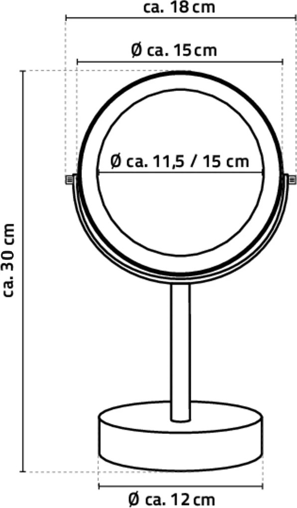 Sapho, DAISY kosmetické zrcátko LED, chrom