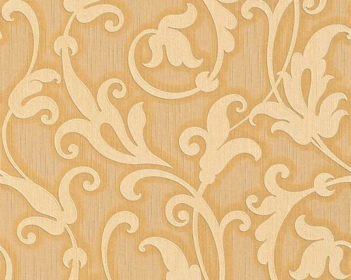 A.S. Création | 95490-3 tapety na zeď Tessuto | 0,53 x 10,05 m | žlutá, metalická, oranžová