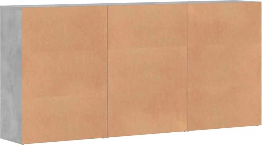 Příborníky 3 ks betonově šedé 60 x 31 x 84 cm kompozitní dřevo 3276577