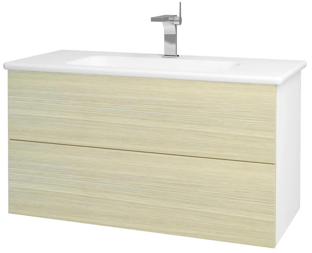 Dřevojas Koupelnová skříň VARIANTE SZZ2 100 (umyvadlo Euphoria) Varianta: N01 Bílá lesk / D02 Bříza