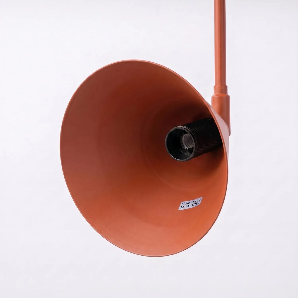 Sollux Lighting Nástěnné svítidlo NOX 2 okrově červené s vypínačem