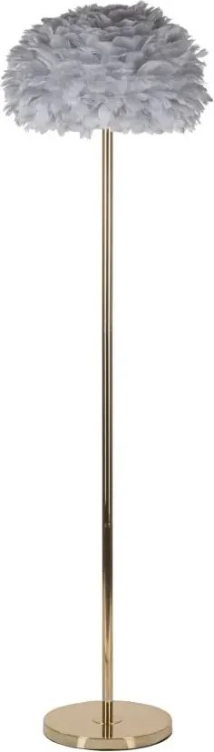 Stojací lampa Feathers 170 cm šedá/zlatá
