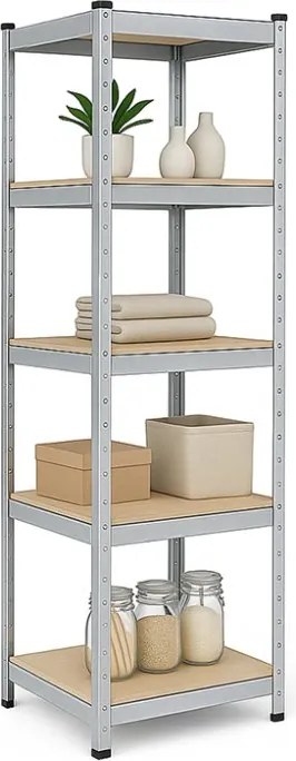 Regál 180x40x40 cm zinkovaný 5-policový, nosnost 875 kg - 2ks