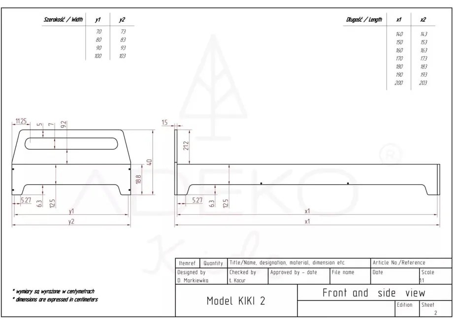 Dětská postel 90x190 cm Kiki 2 - Adeko