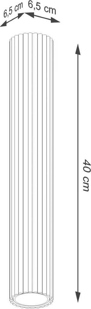 Sollux Lighting Stropní svítidlo KARBON 40 černé