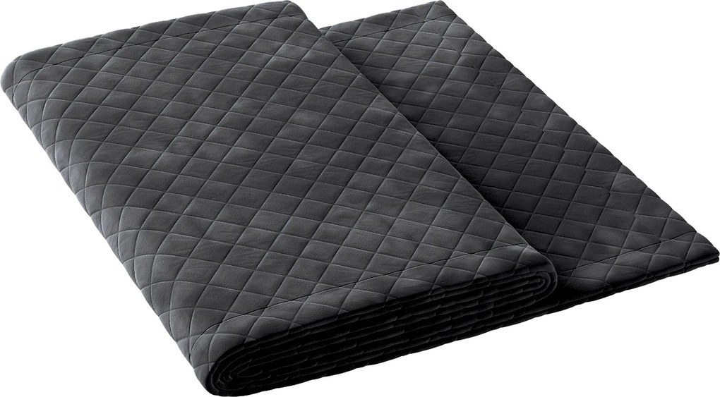 Hotelový přehoz – běhoun Velvet 60x200 cm barva černá látka lesklé, sametová