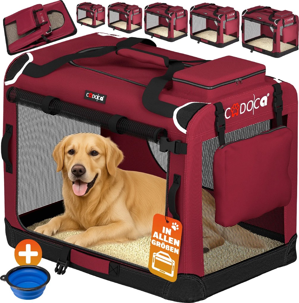 Box pro psa skládací XXXL 101x70x70cm tmavě červená