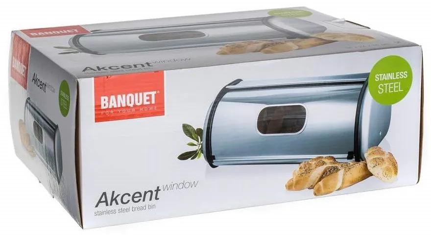 Chlebník Banquet nerezový Akcent W 43,5 cm [6396865]