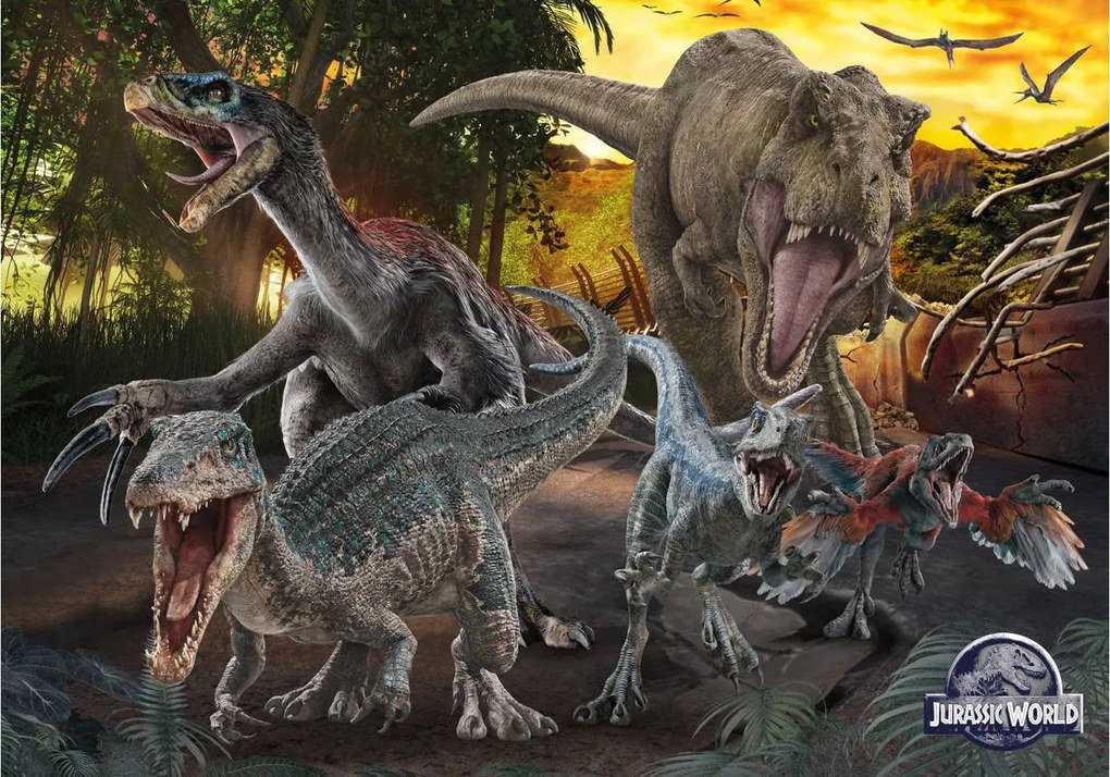 DINO Puzzle XL Jurský svět (Jurassic World) 47x33cm skládačka 300 dílků dn472365
